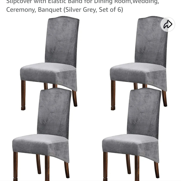 Dining | 6 Silver Chair Covers | Poshmark